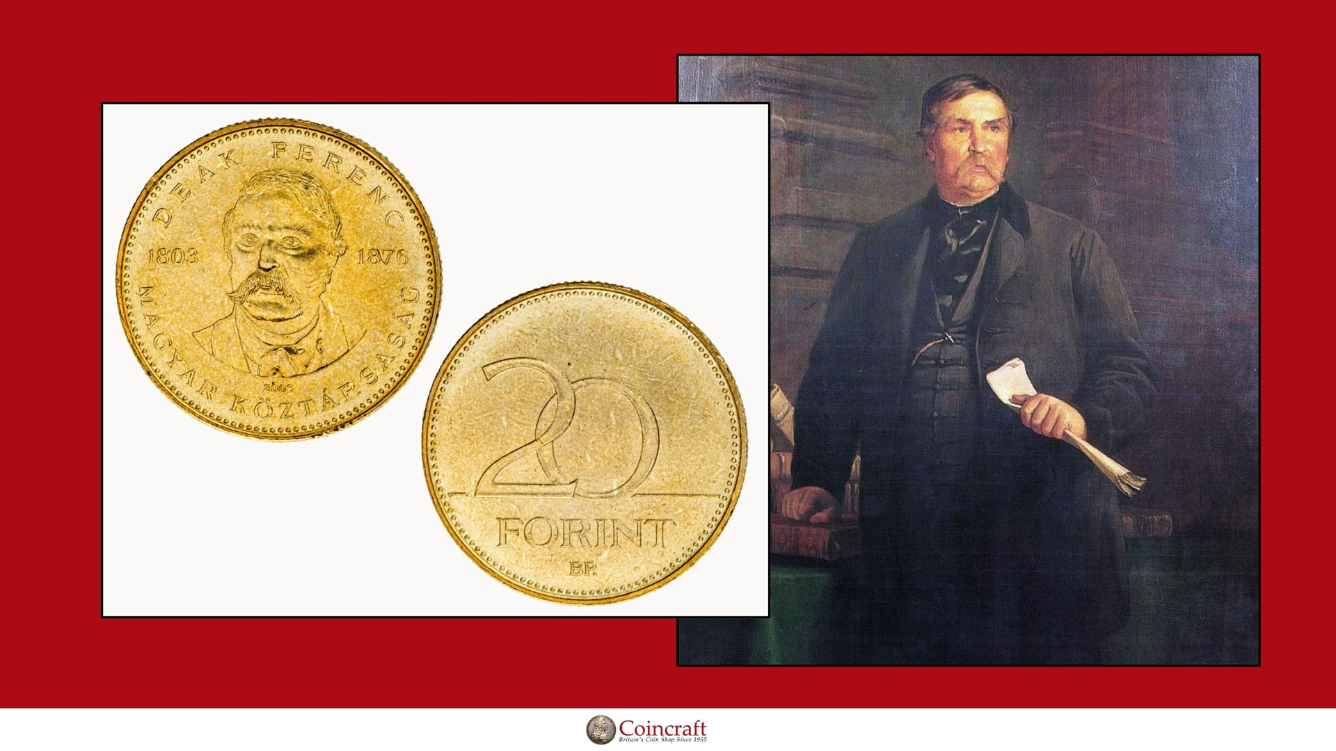 Hungarian Forint Dedicated to Ferenc Deak (Stateman)