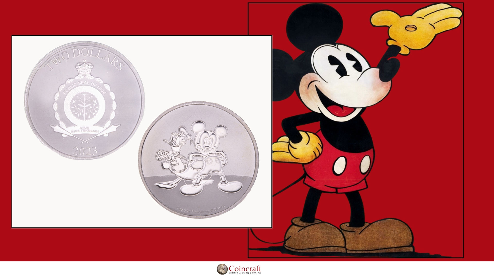 Niue Coin Honouring Mickey Mouse (A fictional Walt Disney character)