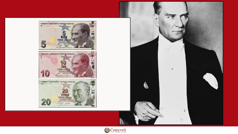 Turkish Lirasi Dedicated to Kemal Ataturk (Founding father of the ...